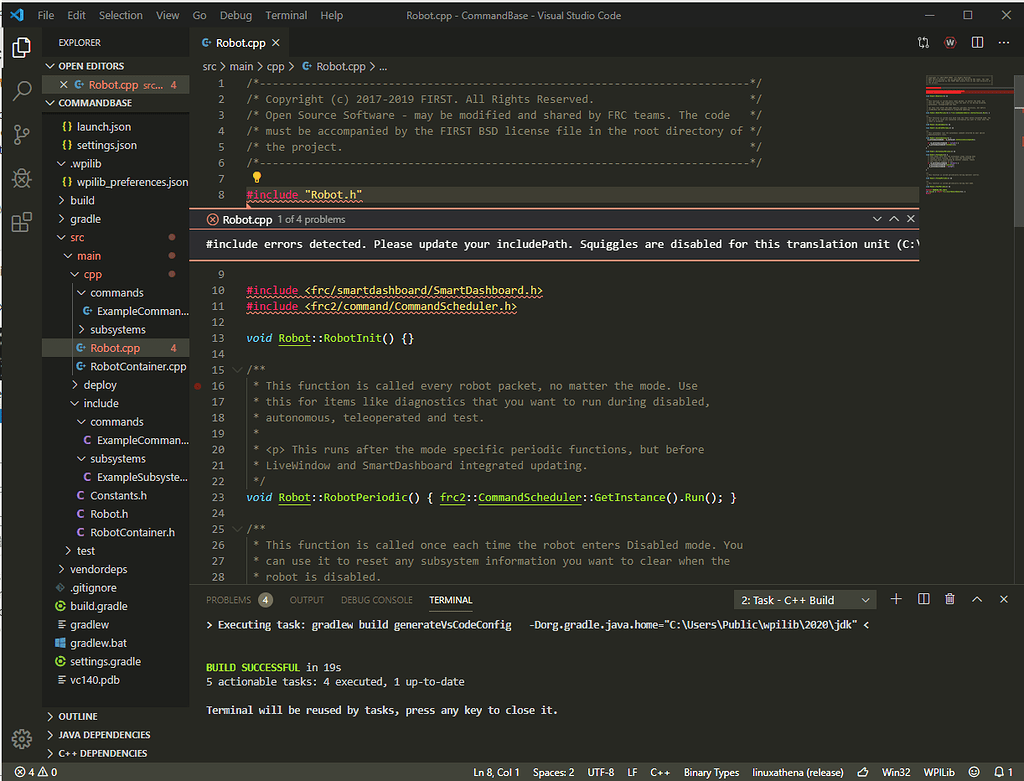 #include errors madness - C/C++ - Chief Delphi #include errors madness - C/C++ - Chief Delphi
