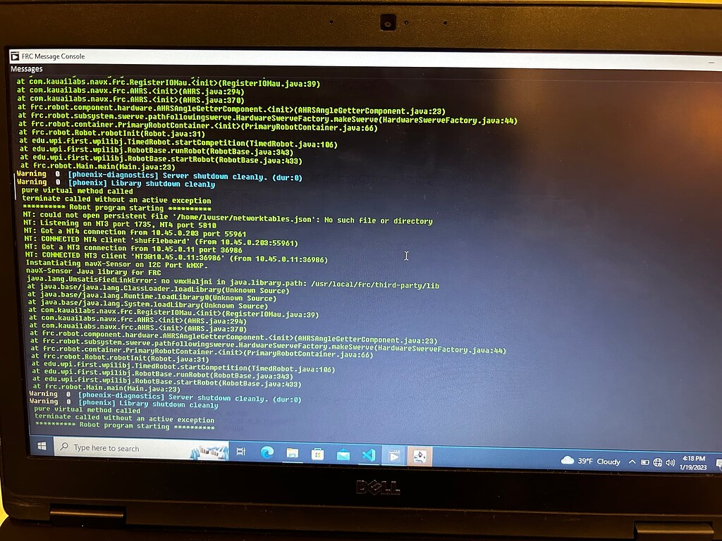 Vmxhaljni Ahrs Unsatisfied Link Error Programming Chief Delphi 
