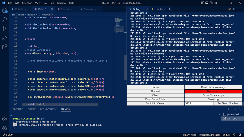 Can't deploy robot code, CAN SparkMax instance already created - C/C++ ...