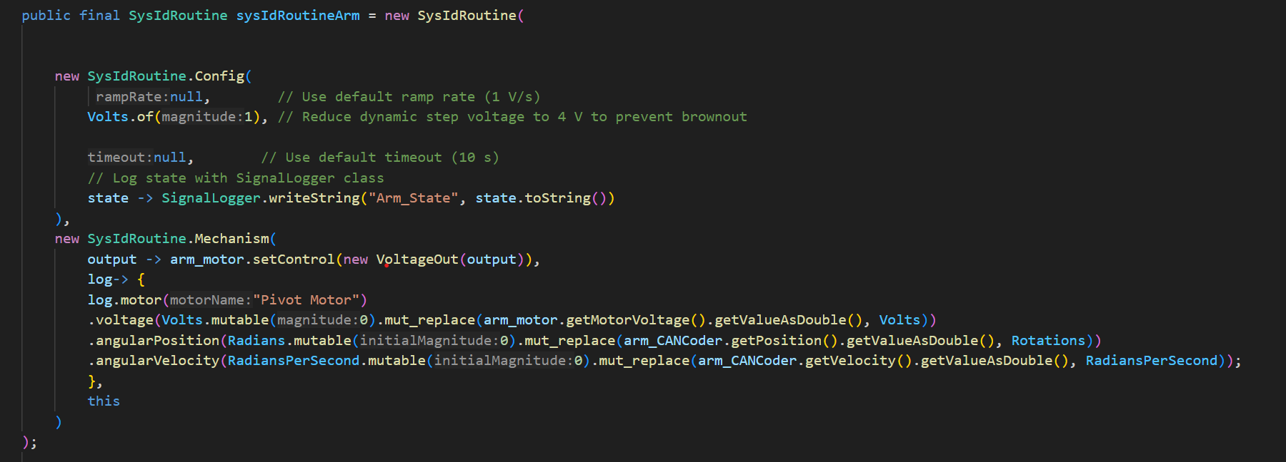 Using Sysid To Tune Arm Programming Chief Delphi