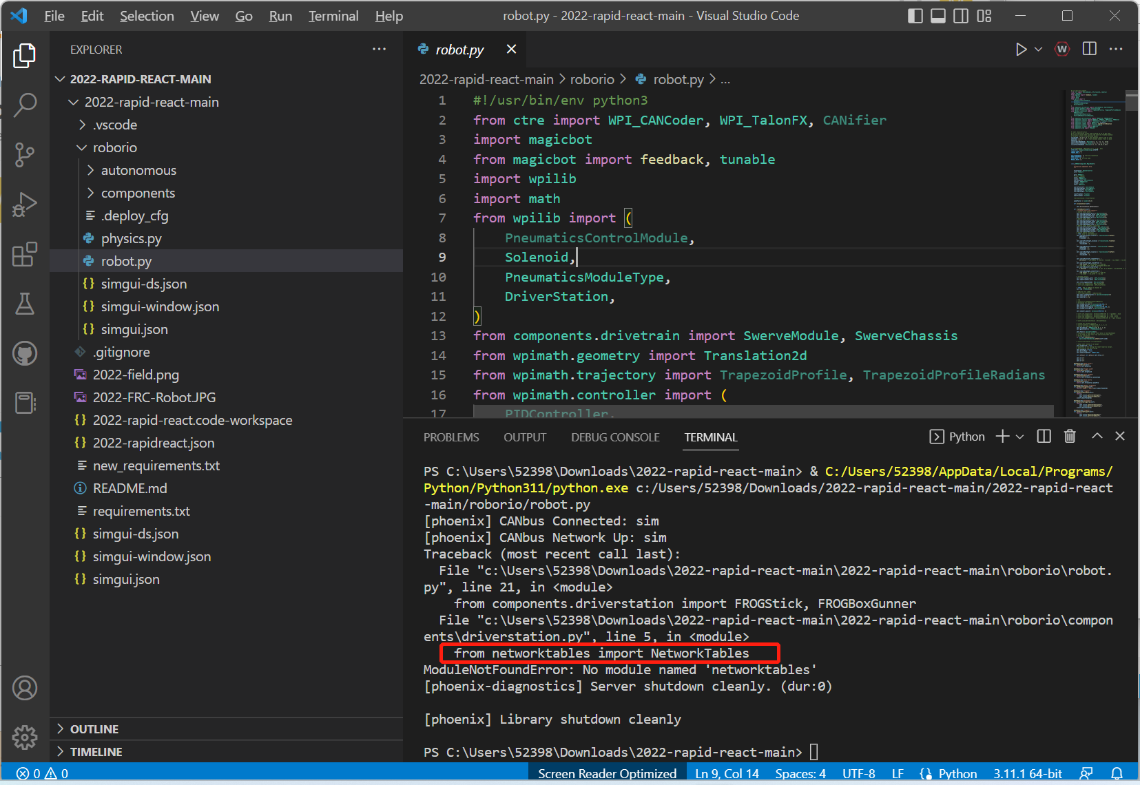 Help Robotpy Questions Python Chief Delphi 