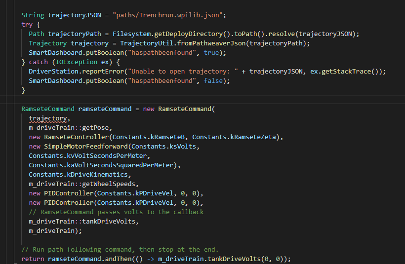Integrating PathWeaver with WPILib's Ramsete Command and Trajectory ...
