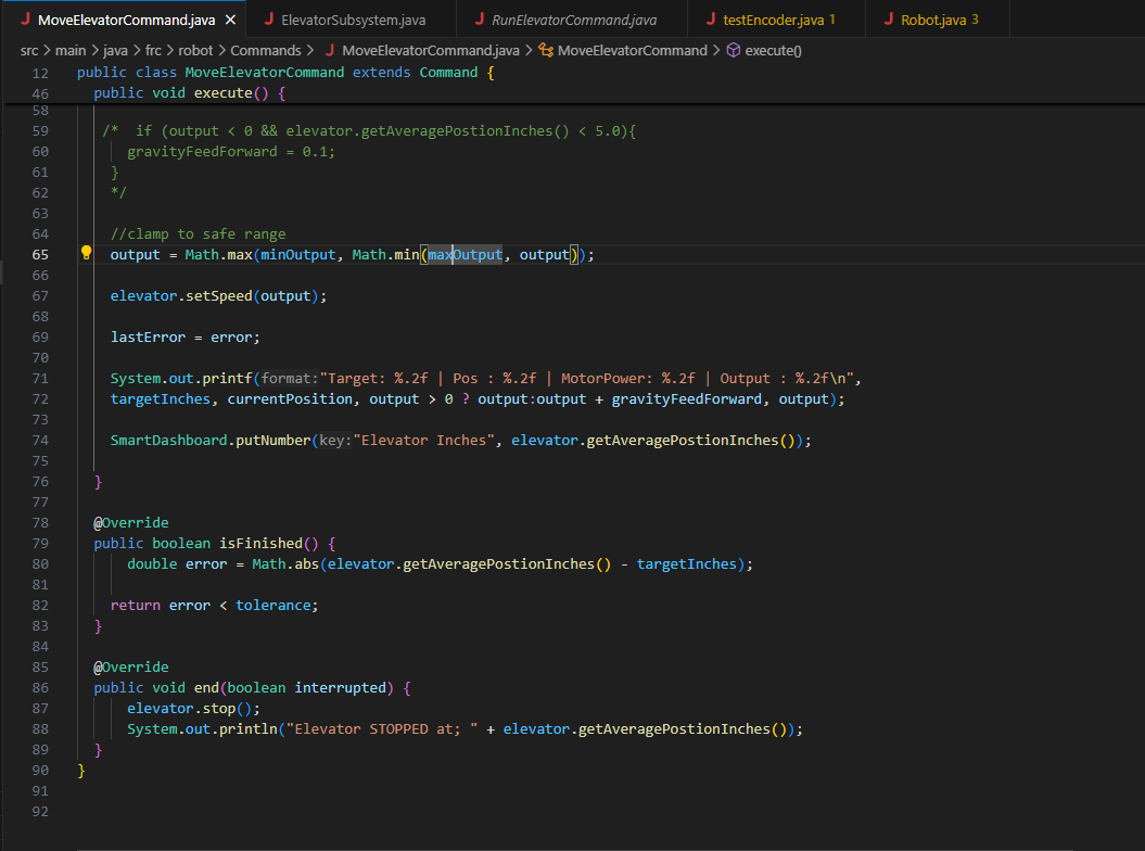 Elevator Encoder Based PID Control - Java - Chief Delphi